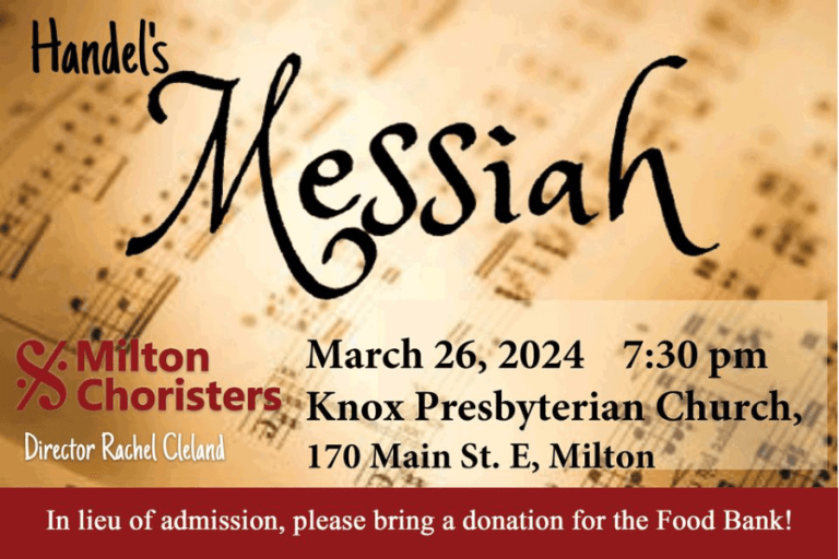 Handel's Messiah - Milton Choristers | Experience Milton