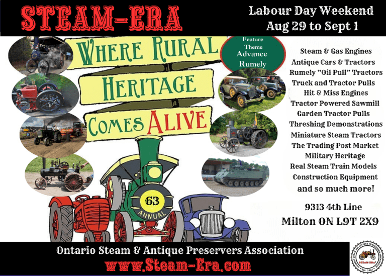 Steam-Era 2025 – Labour Day Weekend in Milton | Experience Milton