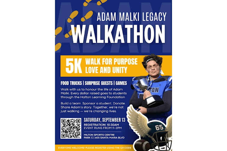 Adam's Legacy Walkathon | Experience Milton