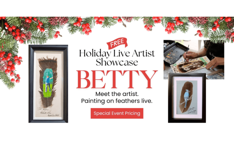 Holiday Live Artist Showcase - Painting on Feathers | Experience Milton